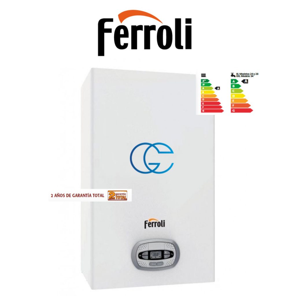 CALDERA DE GAS FERROLI BLUEHELIX ALPHA 24C 22/24KW ERP ...